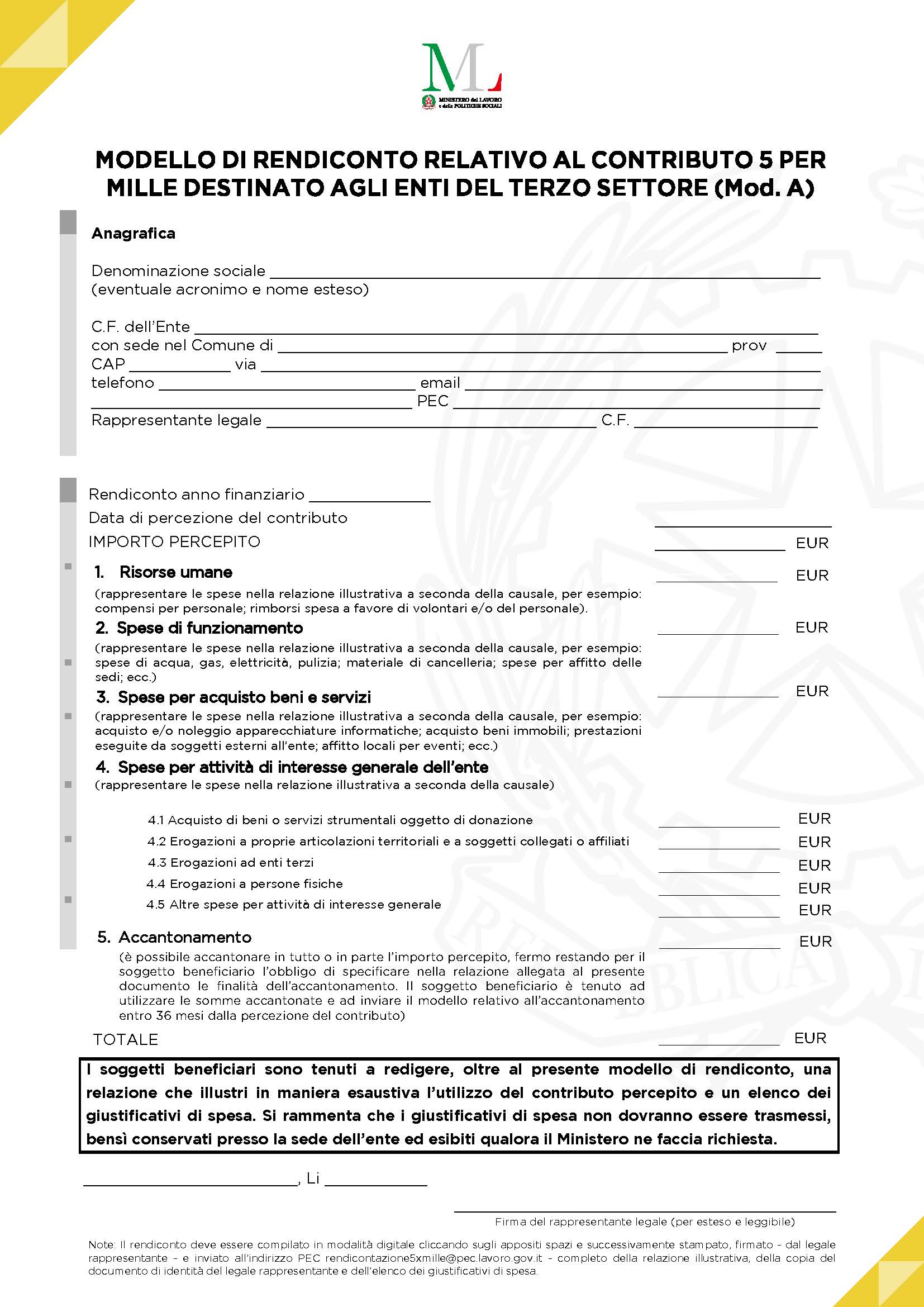 ETS: obblighi di rendicontazione del 5 x 1000 - Fisconoprofit